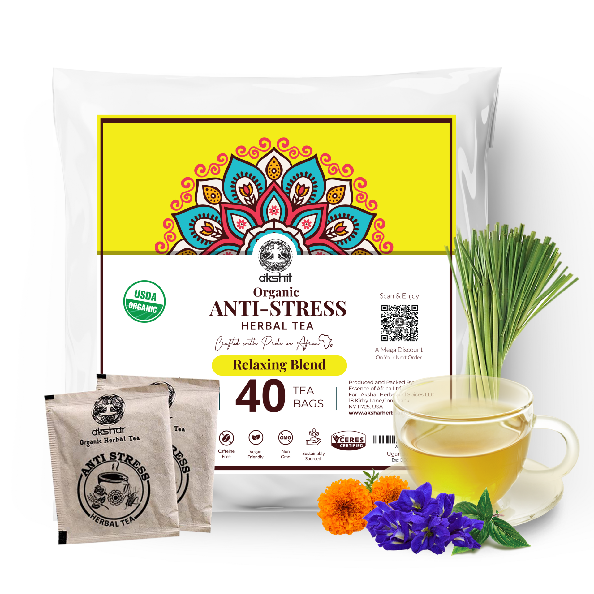 Get 40 Anti-Stress Tea Bags, Stress Relief Tea Delivered | Weee! Asian ...