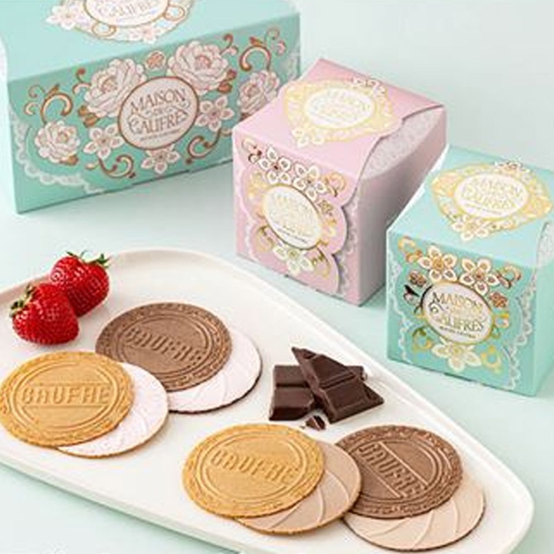 Get Kobe Fugetsudo Strawberry Chocolate Cream Cookies 24 pieces ...