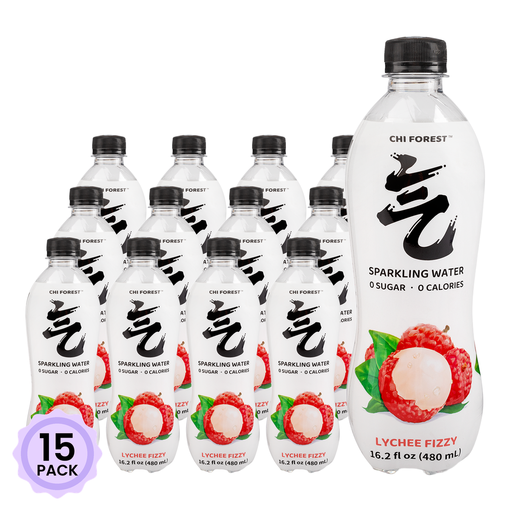 Get Genki Forest Chi Sparkling Water, Lychee Flavor 480 ml*15 pack Delivered | Weee! Asian Market