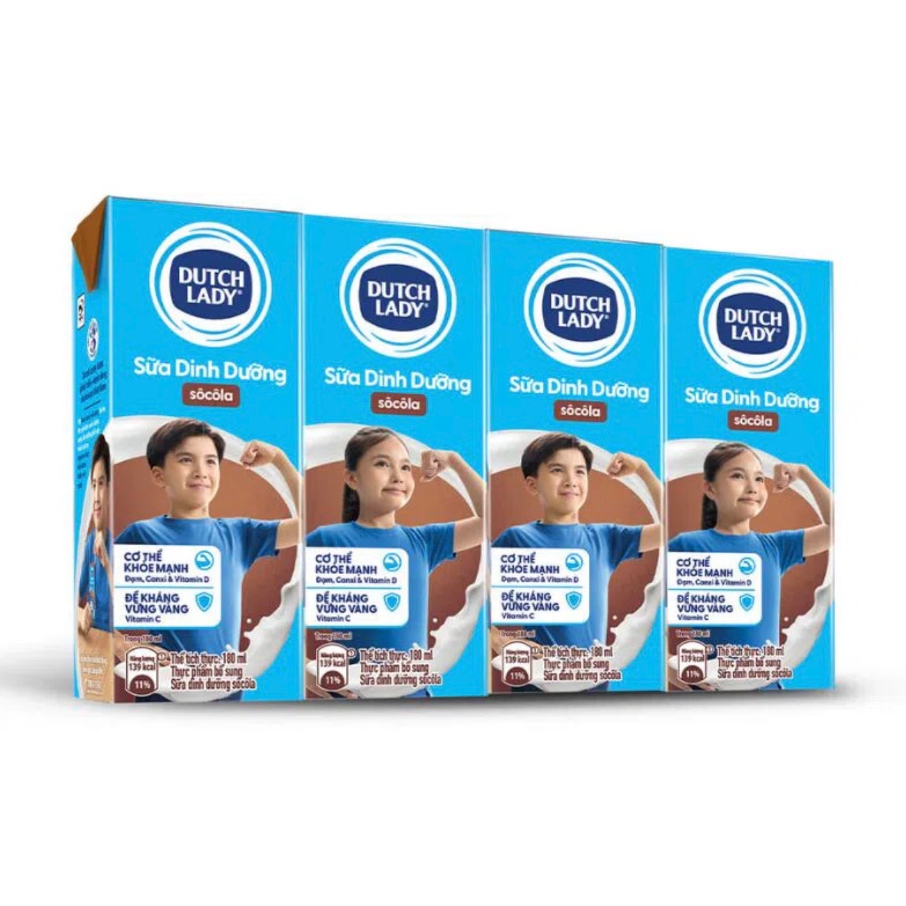 Get Dutch Lady Chocolate Milk 180 ml x 4 CT Delivered | Weee! Asian Market