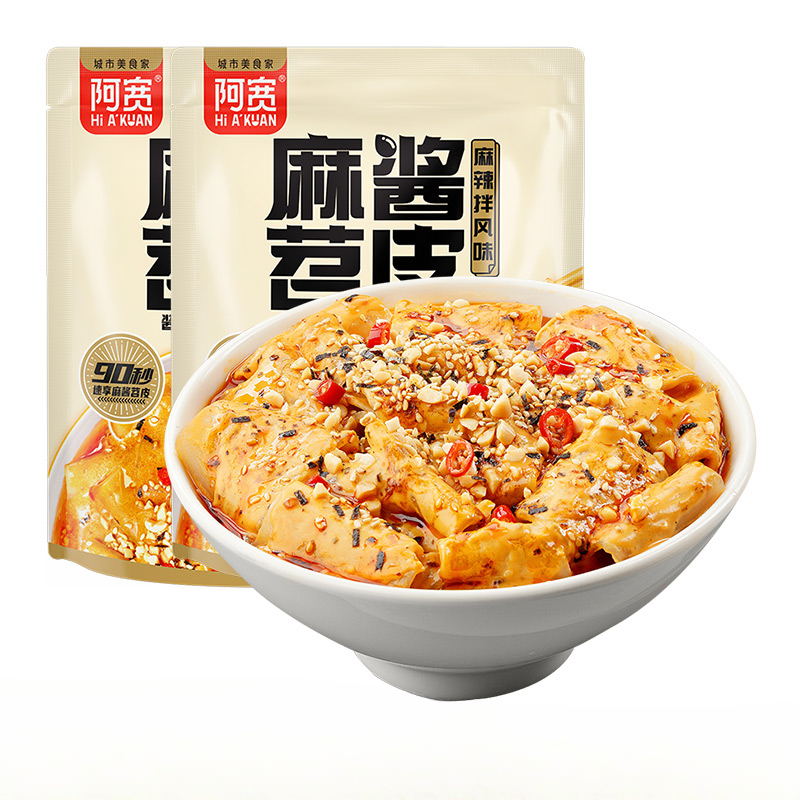 阿宽烧烤苕皮麻酱味免煮红薯粉皮非油炸宽粉 220g*2袋装 - Weee!