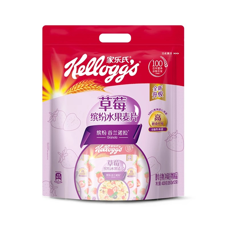 家乐氏水果烘焙燕麦片草莓味420g*1袋 - Weee!