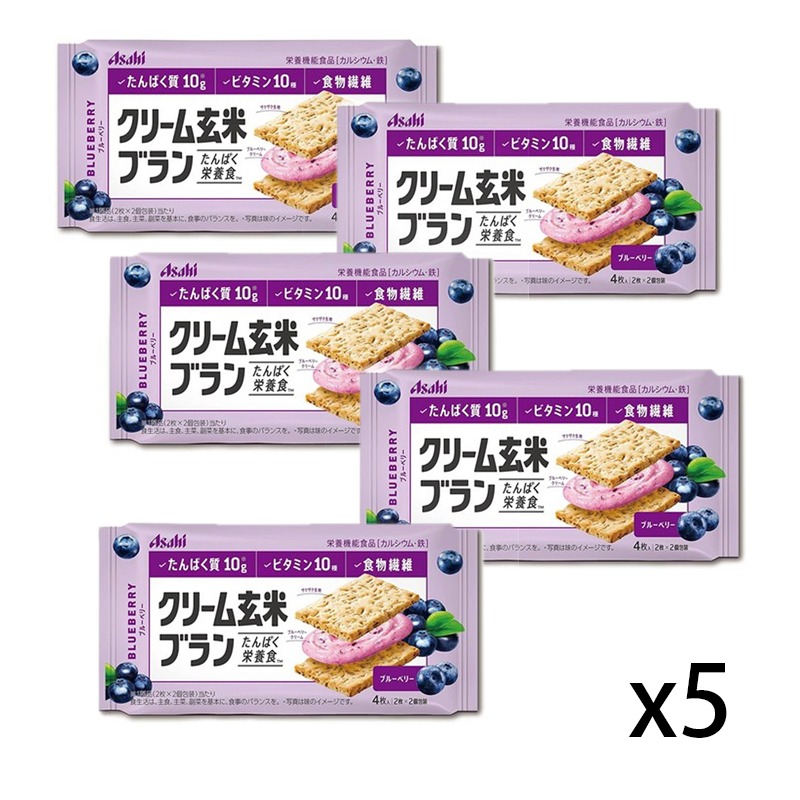 Asahi 夹心饼干 蓝莓味72g*5 - Weee!