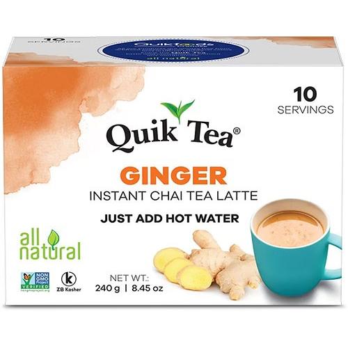 Get Quik Tea - Instant Ginger Chai (10 Pack), 10 box sachets Delivered ...
