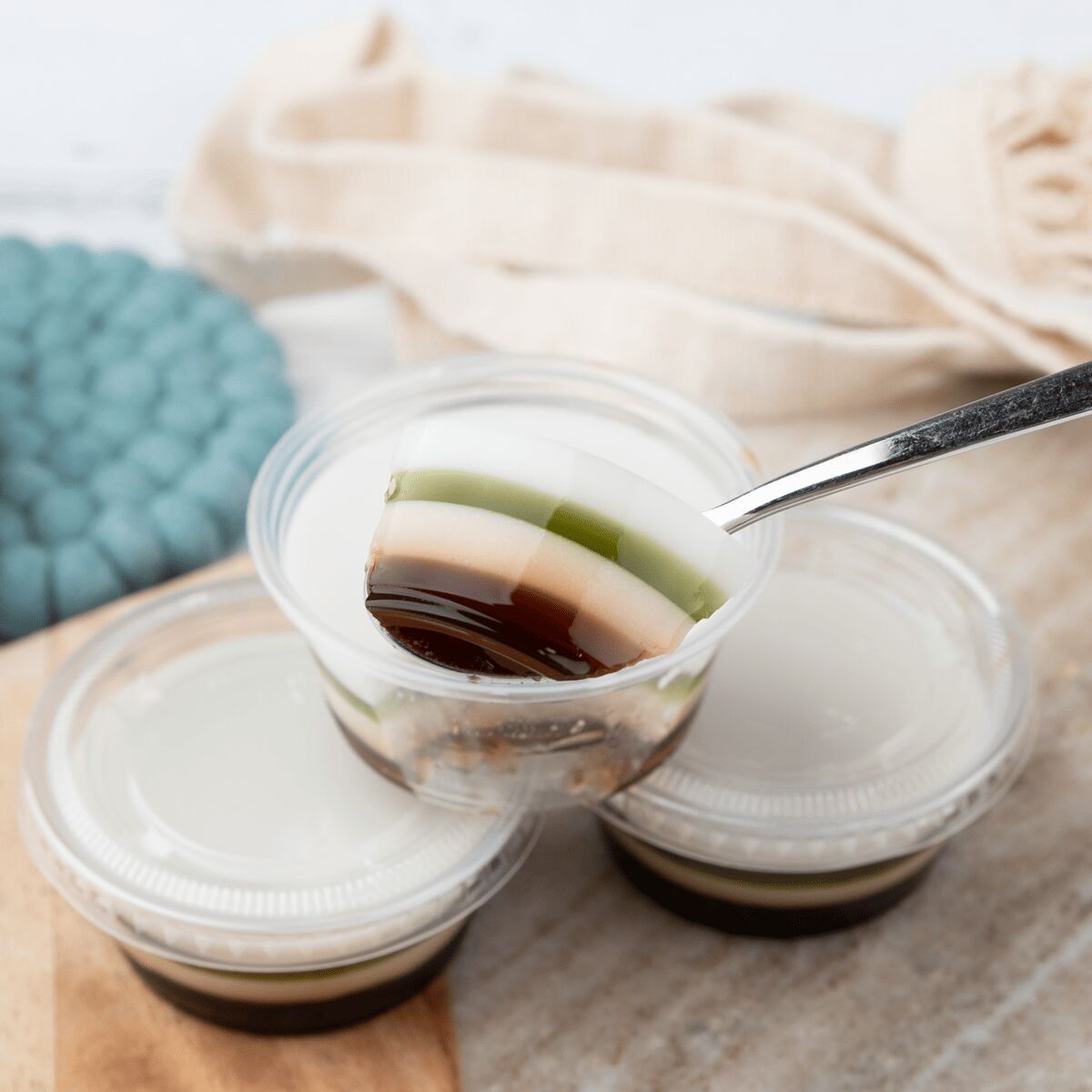 Get Pandan, Coffee Jello w. Coconut 3pcs 1 each Delivered | Weee! Asian ...