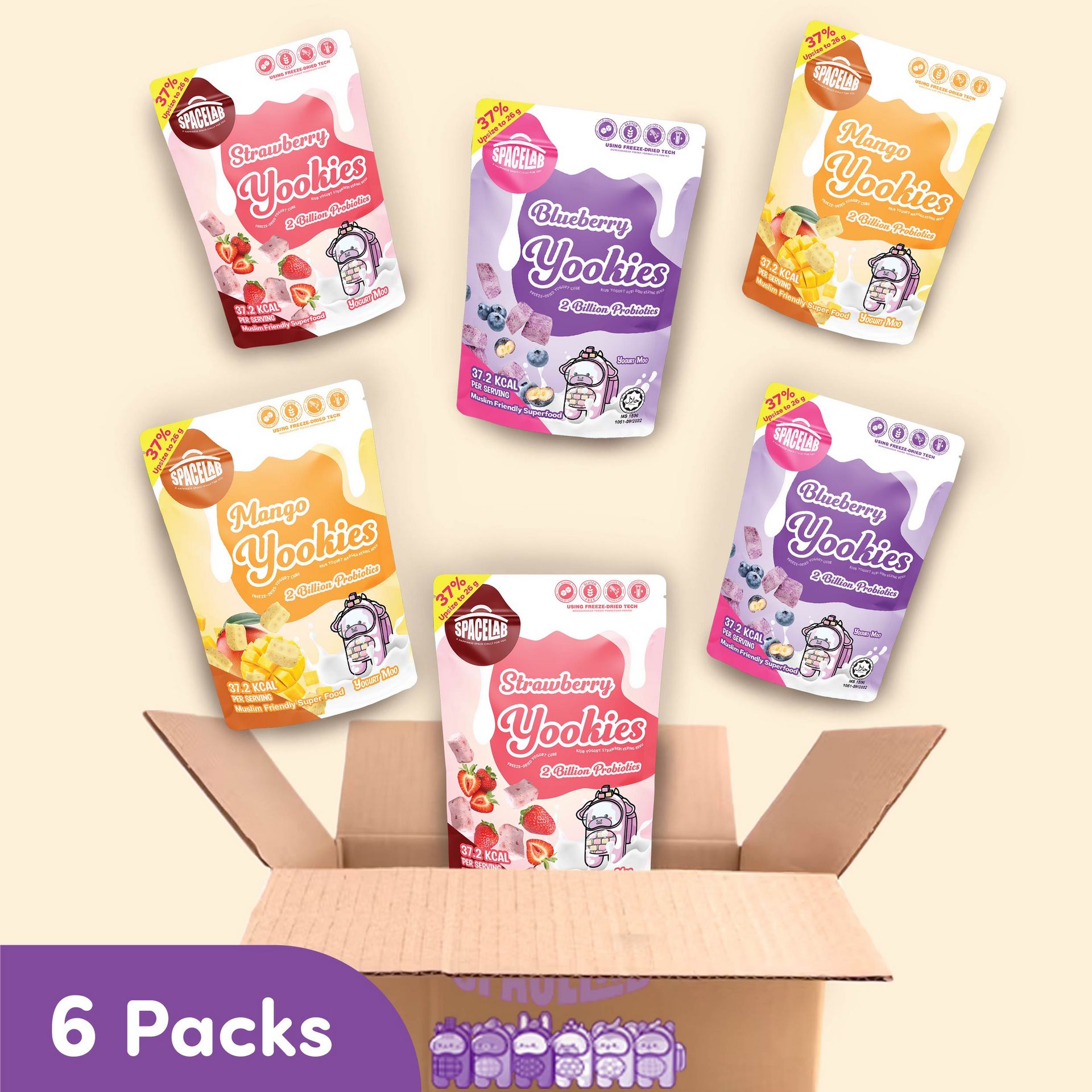 YOGHURT CUBE (6 COUNT) VARIETY PACK 3 FLAVOURS - Weee!