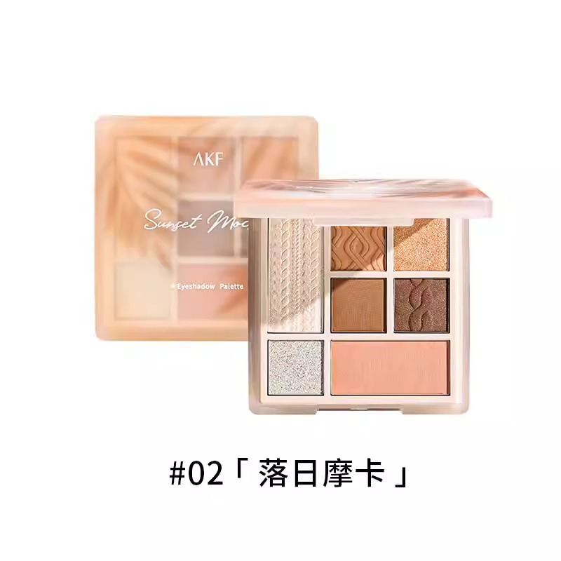 Get AKF Earth Color Seven Color Eyeshadow Palette #02 Sunset Mocha ...