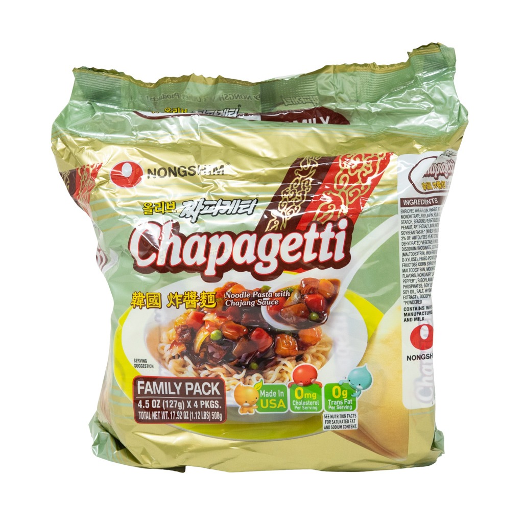 [Nongshim] Chapagetti Black Bean Noodles 408g x 4ct - Weee!