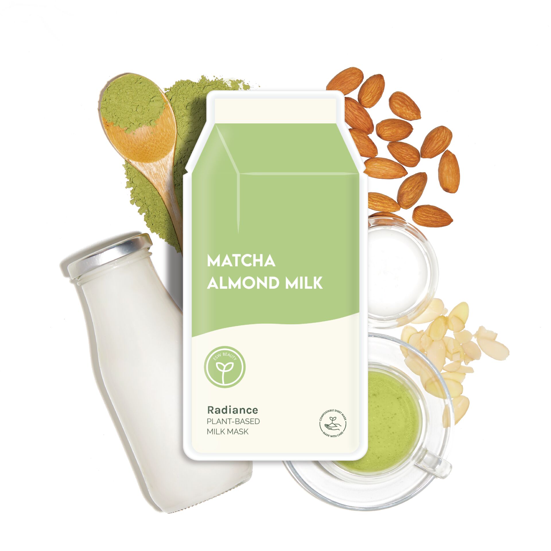 Get Matcha Almond Milk Radiance Plant-Based Milk Mask Delivered | Weee ...