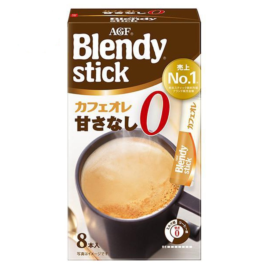 [日本直邮] AGF Blendy Stick 无砂糖速溶拿铁 8袋 - Weee!