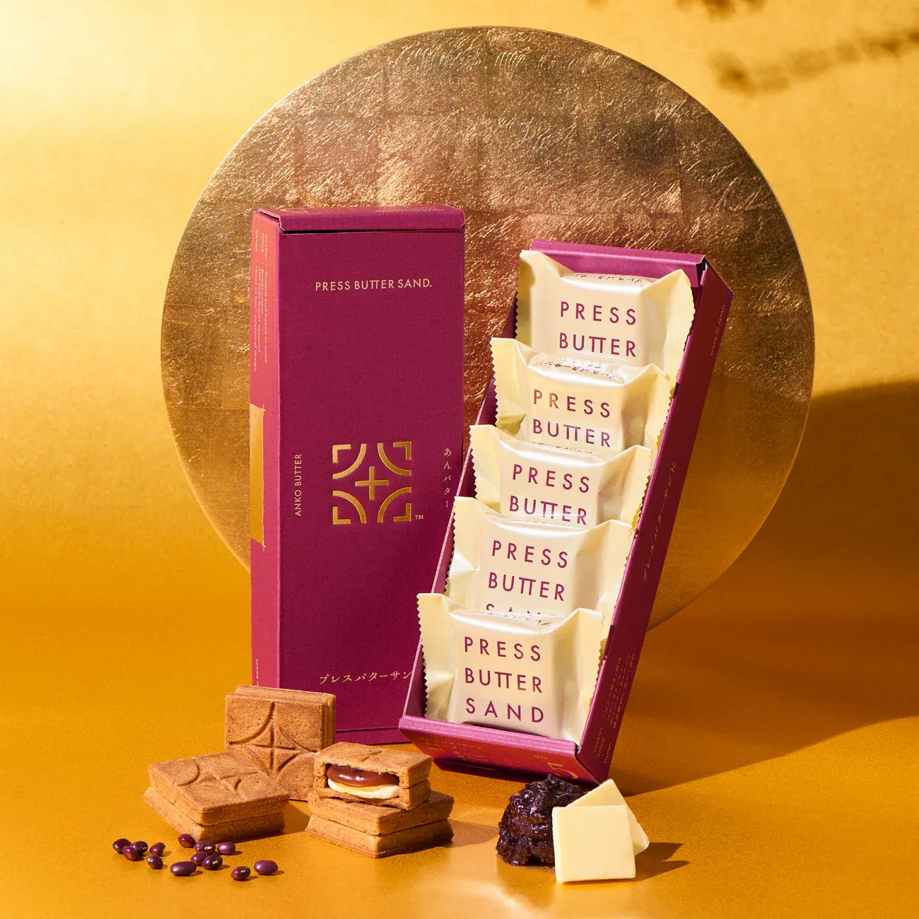 Get PRESS BUTTER SAND Azuki beans Butter Sandwich 5pcs Delivered | Weee ...