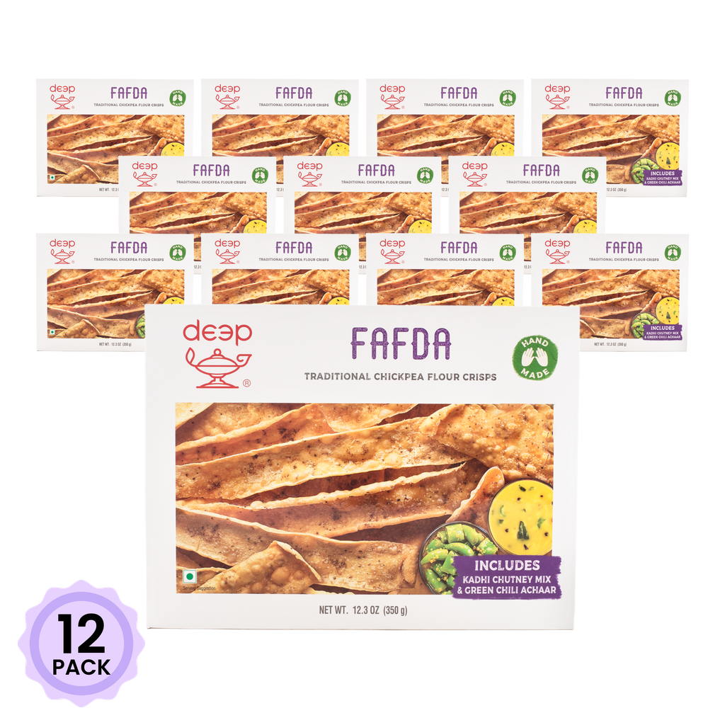 Get Deep Fafda with Kadhi Chutney Mix (Chickpea Flour Crips) 12.3 oz*12 ...