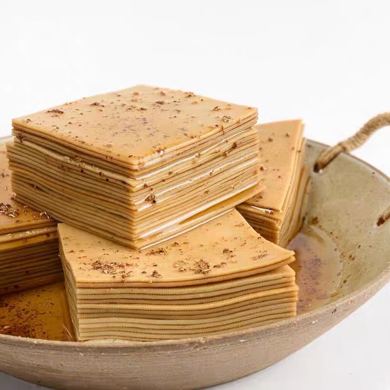 Get These five-spice and spicy flavored multi-layered tofu sheets come ...