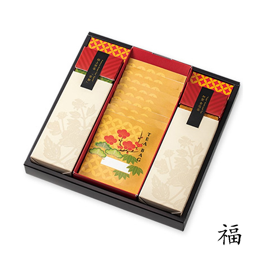 ルピシア 日本茶・紅茶詰合せ 「福」サイズ／縦240×横240×高さ60mm 1 個 115g - Weee!