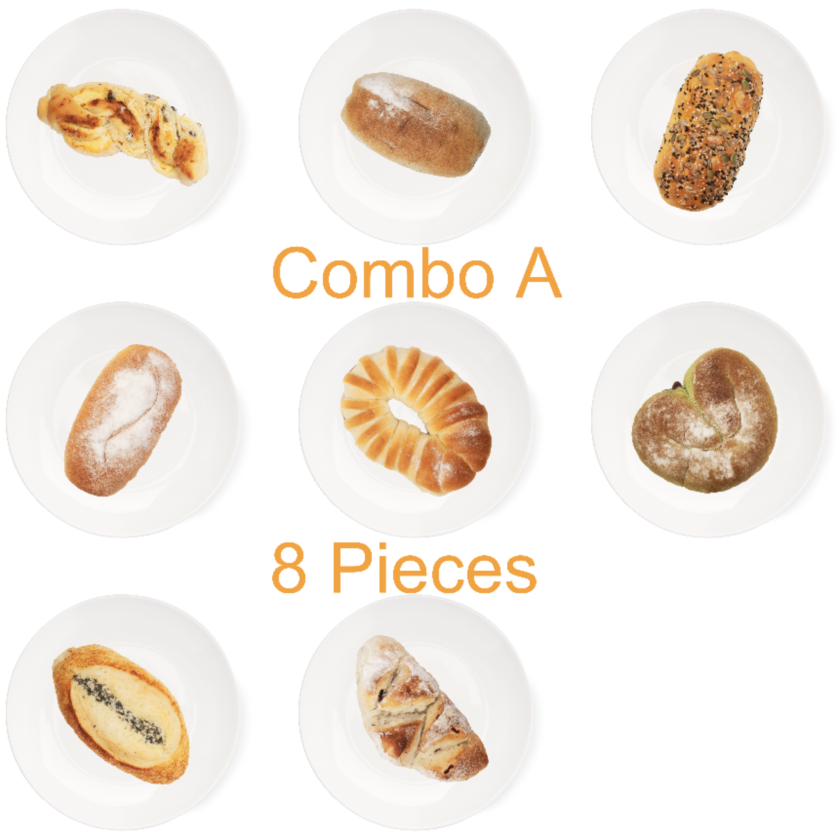 Get Bread Duke Tasty Bakery Combo A 8 items Delivered | Weee! Asian Market