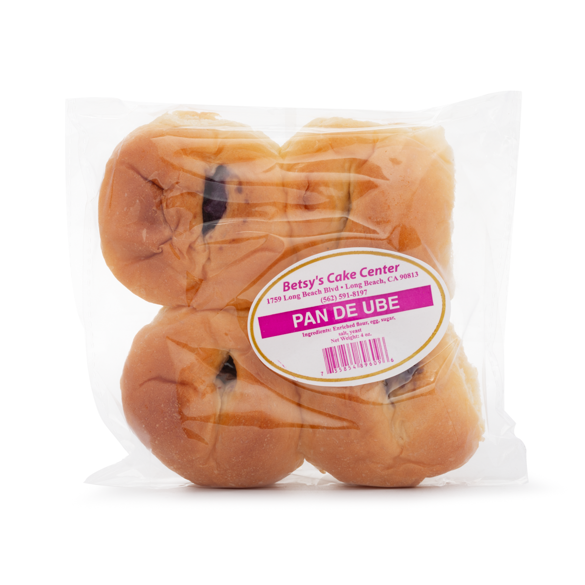 Get Betsy Pan De Ube (Ube Bread Roll) 4oz Delivered | Weee! Asian Market