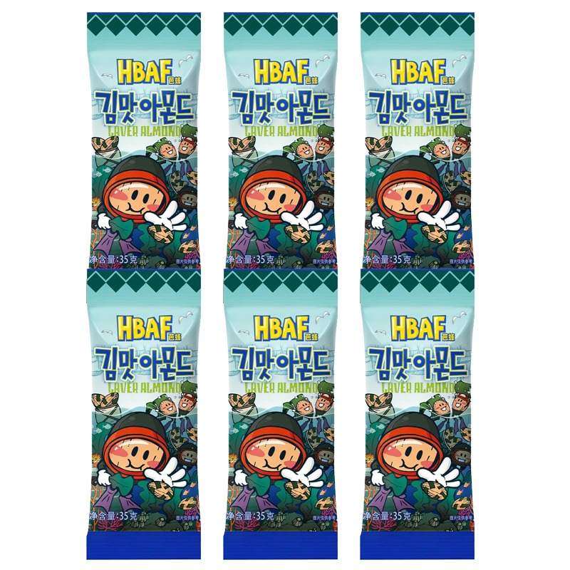 韩国芭蜂扁桃仁海苔味35g*6 - Weee!