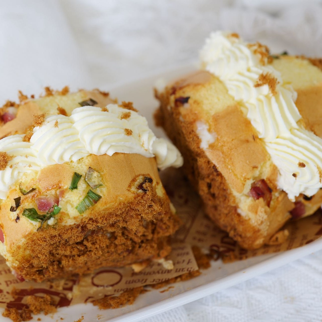 Get scallion ham w/ pork floss wrap cake roll Delivered | Weee! Asian ...