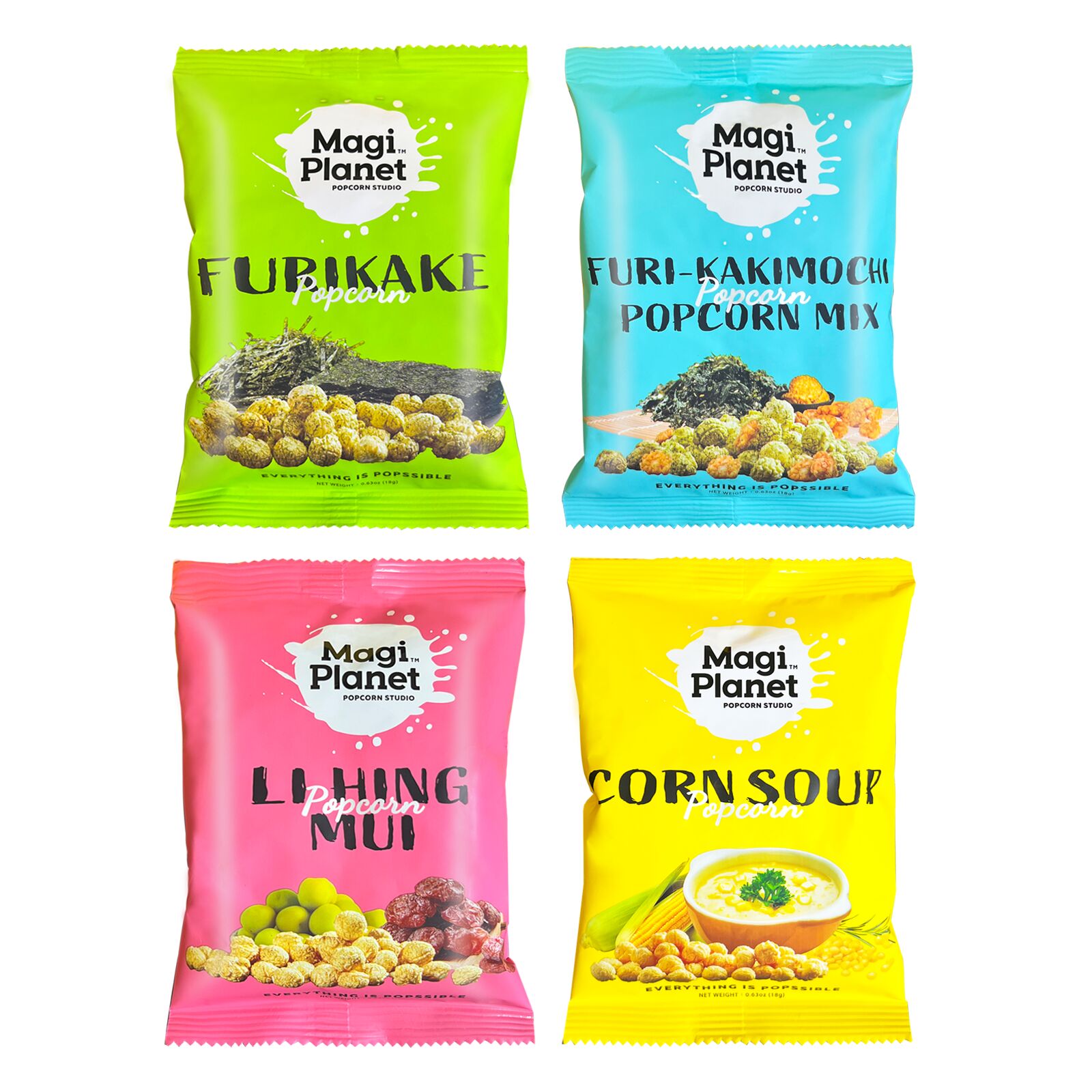 Get Magi Planet Popcorn 4 Flavors Combo Delivered | Weee! Asian Market