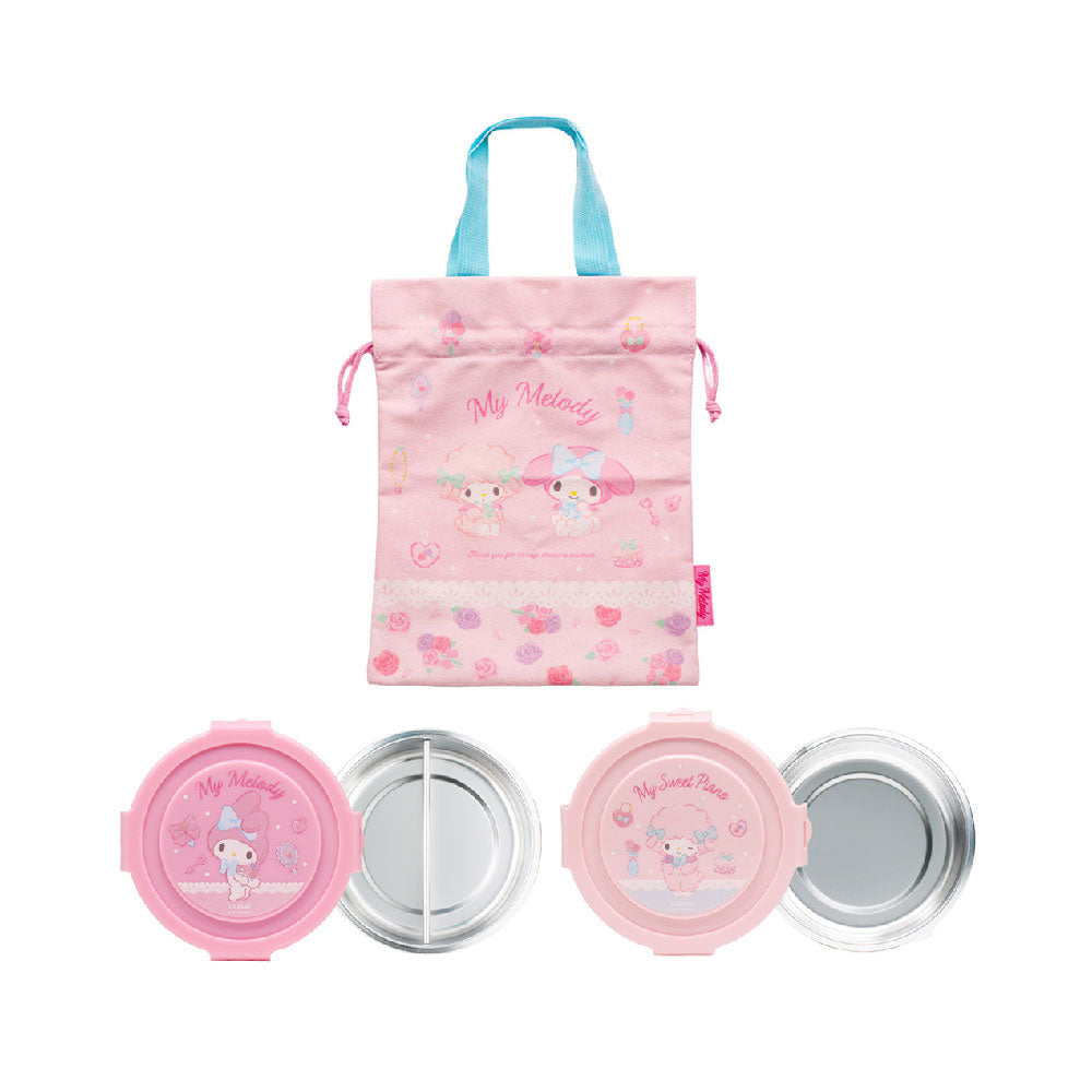 Lilpang Sanrio My Melody Stainless Steel Lunch Boxes and Pouch Set 1p ...