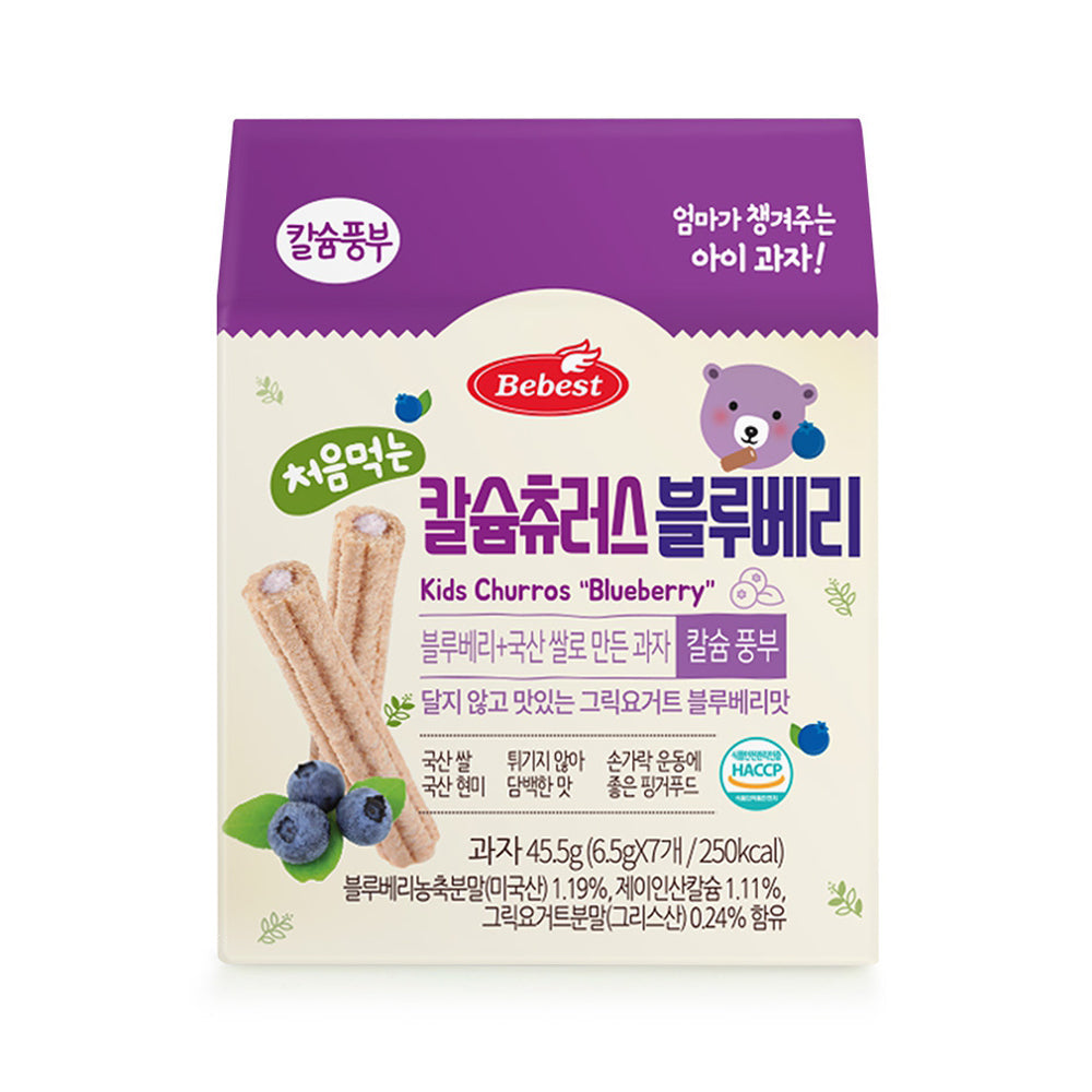Bebest The First Calcium Churros BlueBerry 7p - Weee!