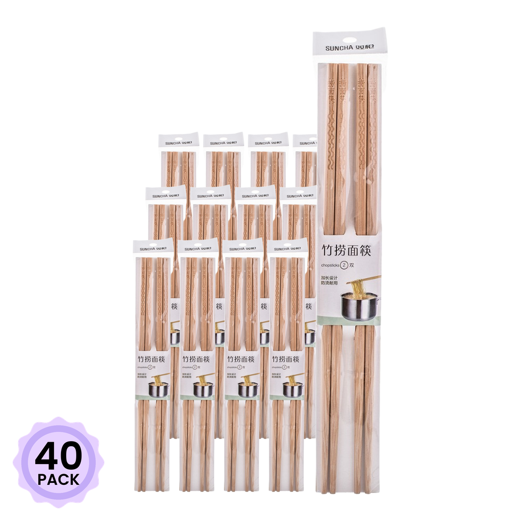 Get Suncha Bamboo Chopsticks 2 Pairs 1 each*40 pack Delivered | Weee ...