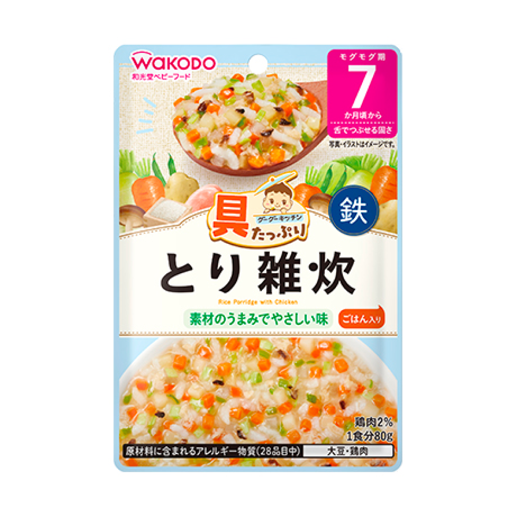 Get Plenty of Wakodo Gougoo Kitchen Tori Porridge 80g Delivered | Weee ...