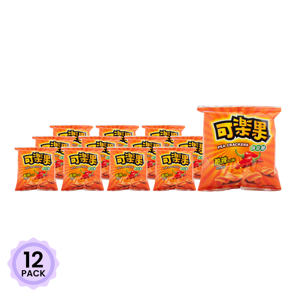 Get Ke Le Guo Pea Crackers, Spicy Flavor 48 g*12 pack Delivered | Weee ...