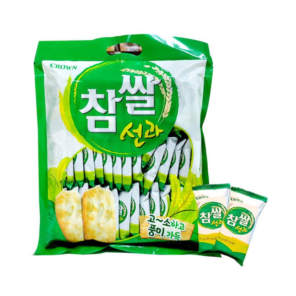 Get Crown Cham Rice Pop Crispy Cracker (Seon-gwa) 5.8g x 44p Delivered ...