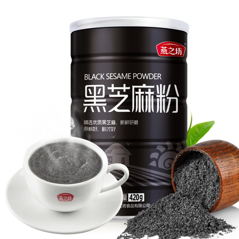 Get Bird's Nest Black Sesame Seed Powder Black Sesame Seed 420g/jar Delivered | Weee! Asian Market