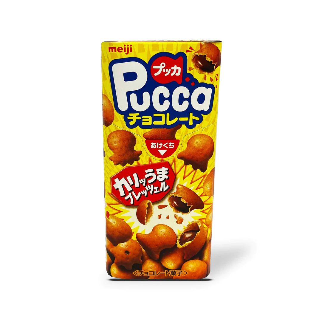 Meiji Pucca Biscuits Chocolate (Japan) - Weee!