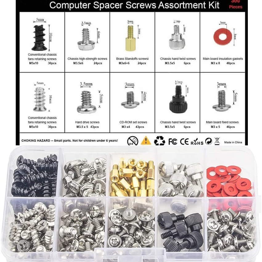 Get 300PCS Personal Computer Tower Screw Standoffs Set PC Installation ...