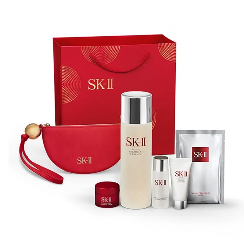 SK-II/SK2 2024限定礼盒 （神仙水+小灯泡精华+面霜+面膜）付化妆包 - Weee!