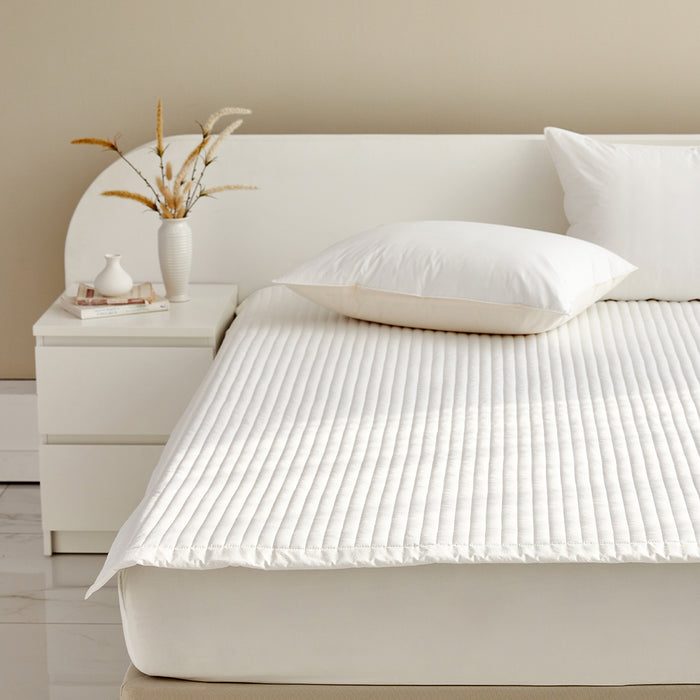 Get mumooroom High-Dense Pure Cotton Mattress Pad - WHITE (US Queen ...