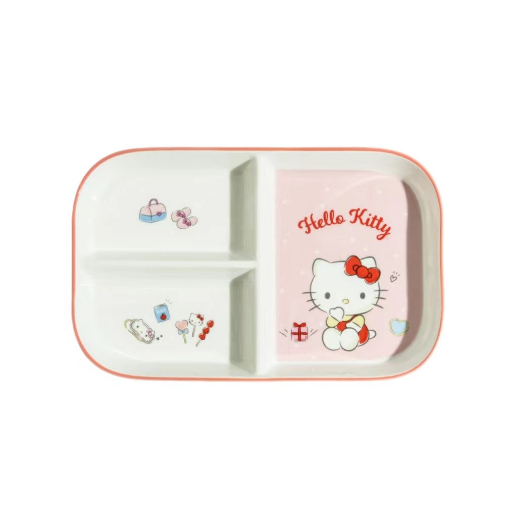 Get Sanrio Cartoon Home Dividing Ceramic Plate - Hello Kitty 1PC ...