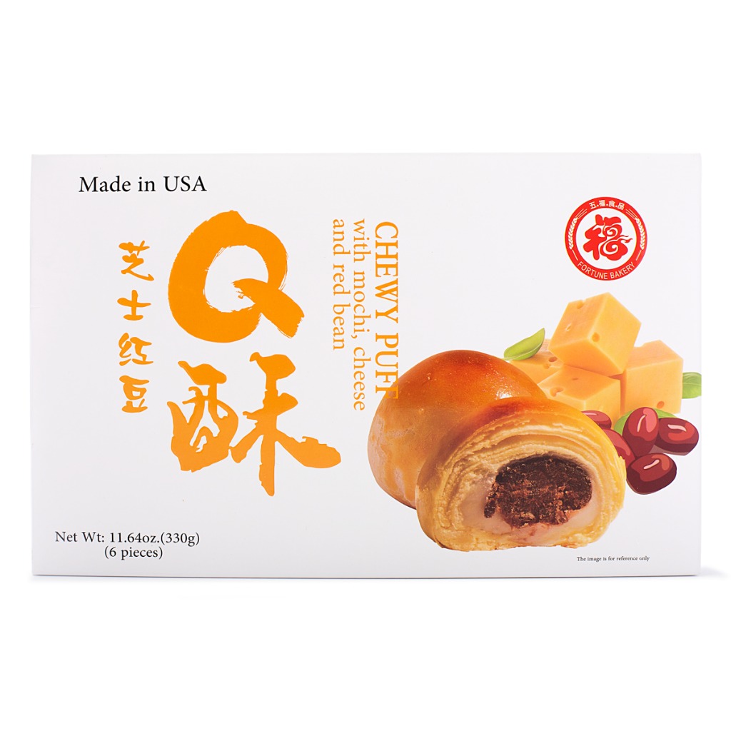 Get Fortune Bakery Chewy Puff Mochi, Cheese and Red Bean 6pcs Delivered ...