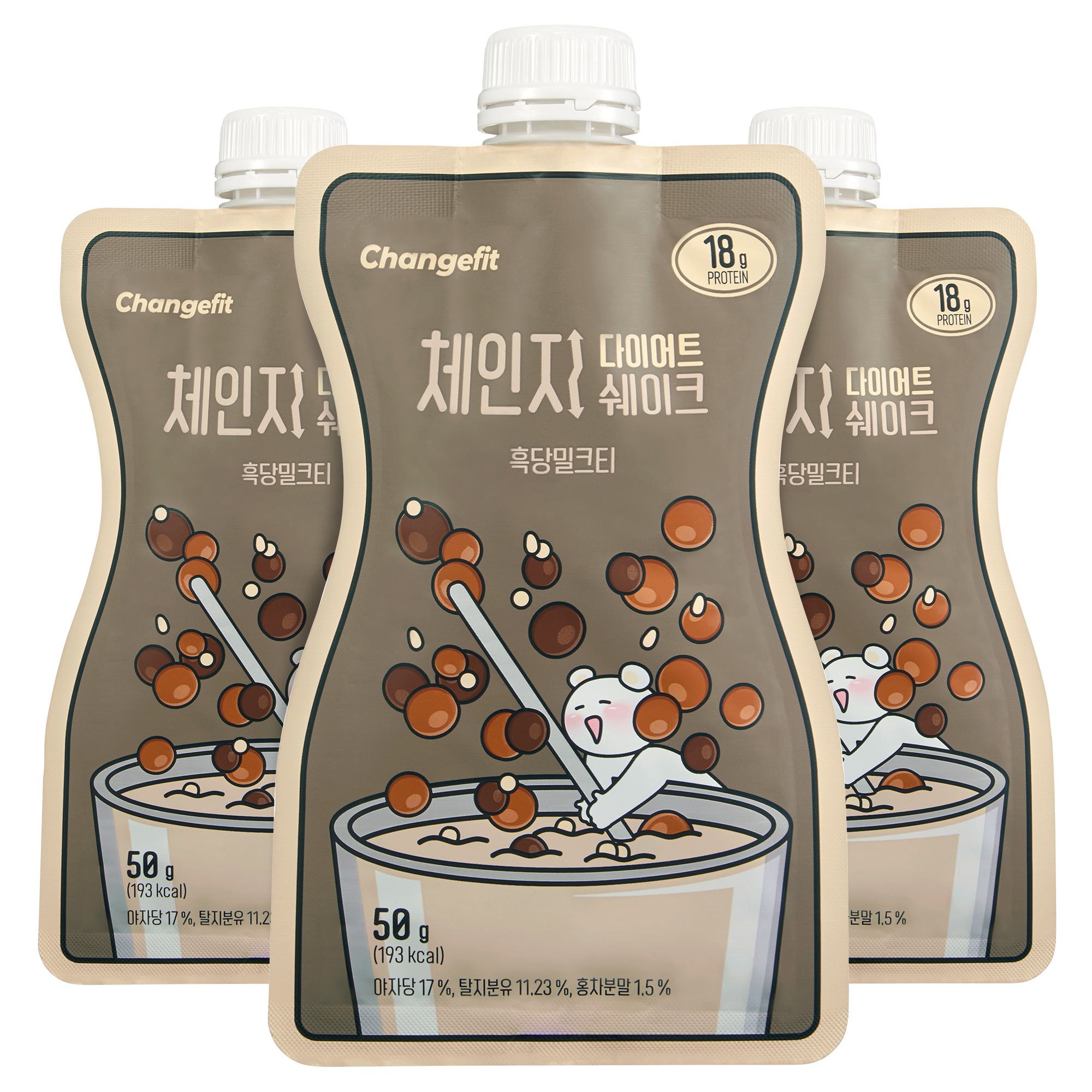 Get KOREA CHANGE FIT Travel Brown Sugar Milk Tea Meal Replacement Shake ...