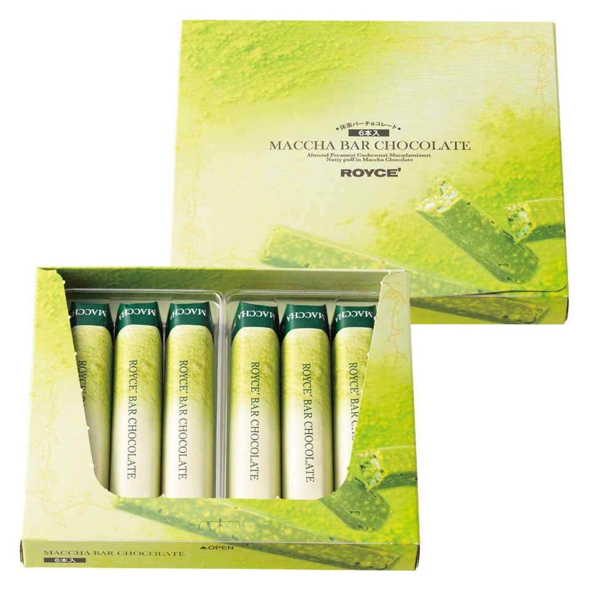 Get ROYCE HOKKAIDO Matcha Nuts Chocolate Bar 6 pcs Delivered | Weee ...