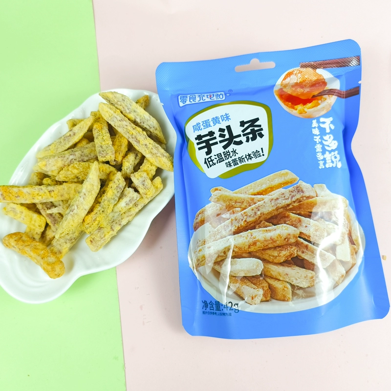 Get Original cut taro noodles low-temperature dehydrated taro strips bag non-fried salted egg ...