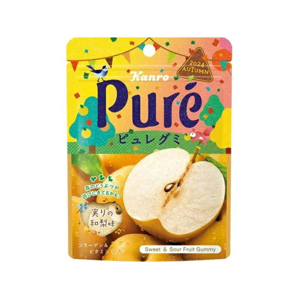 Kanro Pure 心形棉花糖（日本梨味）52g - Weee!
