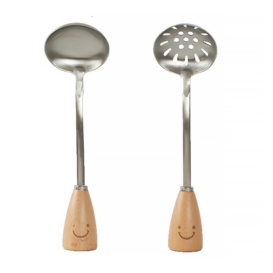 Get SUMI Smiley Slotted Spoon & Soup Ladle 2 PCS 1 count Delivered ...
