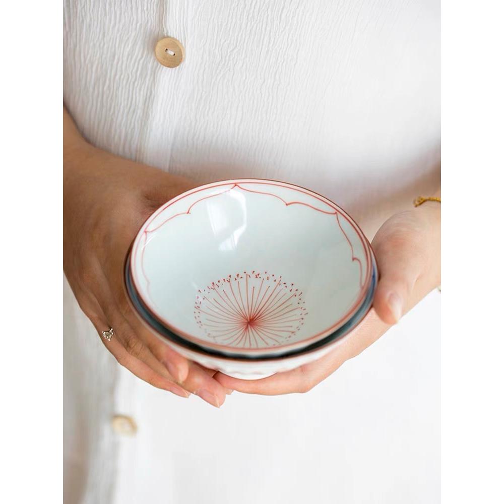 Get Japan Hasami Ware Lisianthus Bowl Red Delivered | Weee! Asian Market