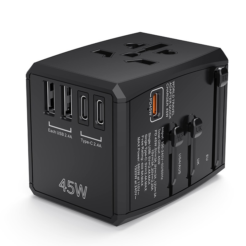 Get Universal Travel Adapter, PD 45W International Power Plug Adapter 6 ...