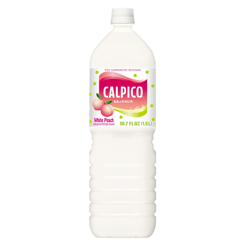 Calpico Soft Drink, Non-Carbonated, with White Peach 50.7 oz - Weee!