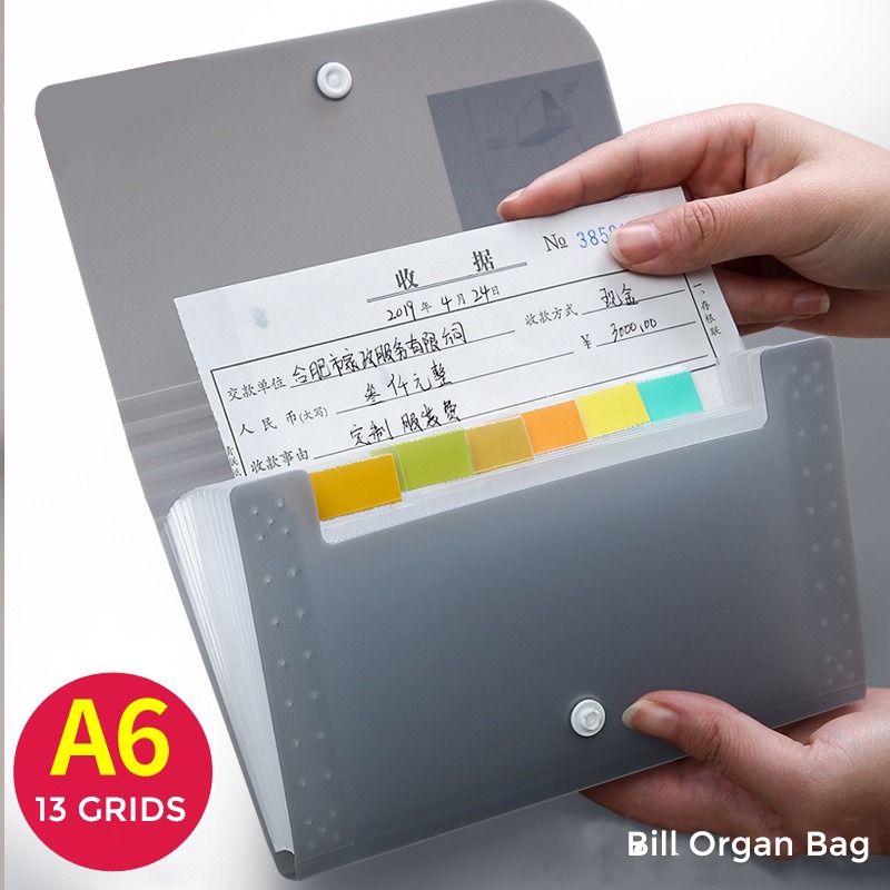 Get A6 Mini Size Multi-Layer File Folder-Grey Delivered | Weee! Asian ...