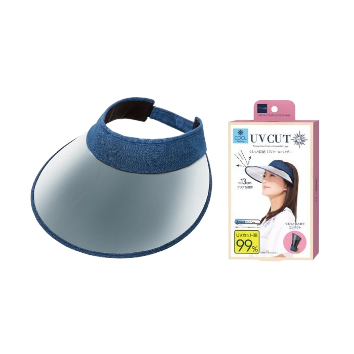 NEEDS UV CUT No-top Cooling Sun Hat Denim Blue - Weee!