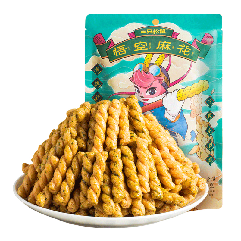 Get Three Squirrels Monkey King Fried Dough Twists Crisp Handmade ...