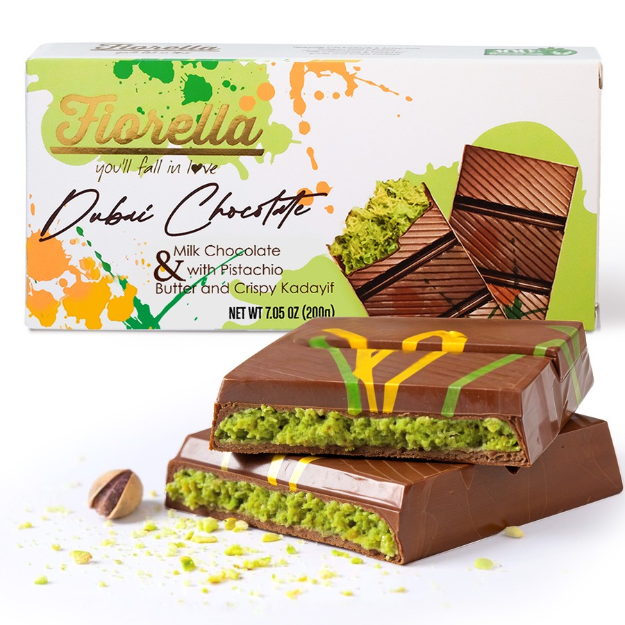Get Fiorella Dubai Chocolate Bar 200g (7.05 oz) Delivered | Weee! Asian ...