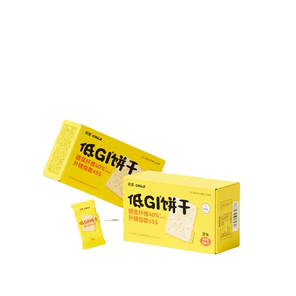 Get Chuji Low GI Full Whole Wheat Unsweetened Biscuits Whole Grain Food 180g*1 Box Delivered ...