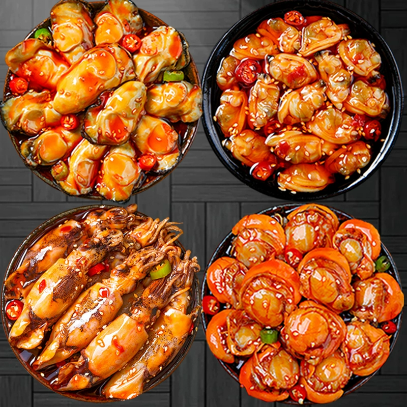 生蚝虾尾扇贝蛤蜊罐头100g*4罐 - Weee!